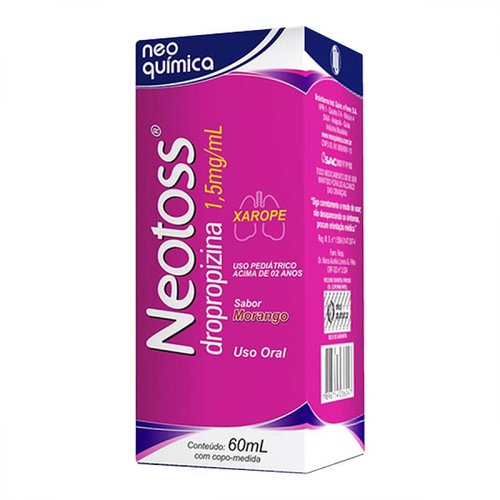 Neotoss 1,5mg/mL, caixa com 1 frasco com 60mL de xarope | Drogalider